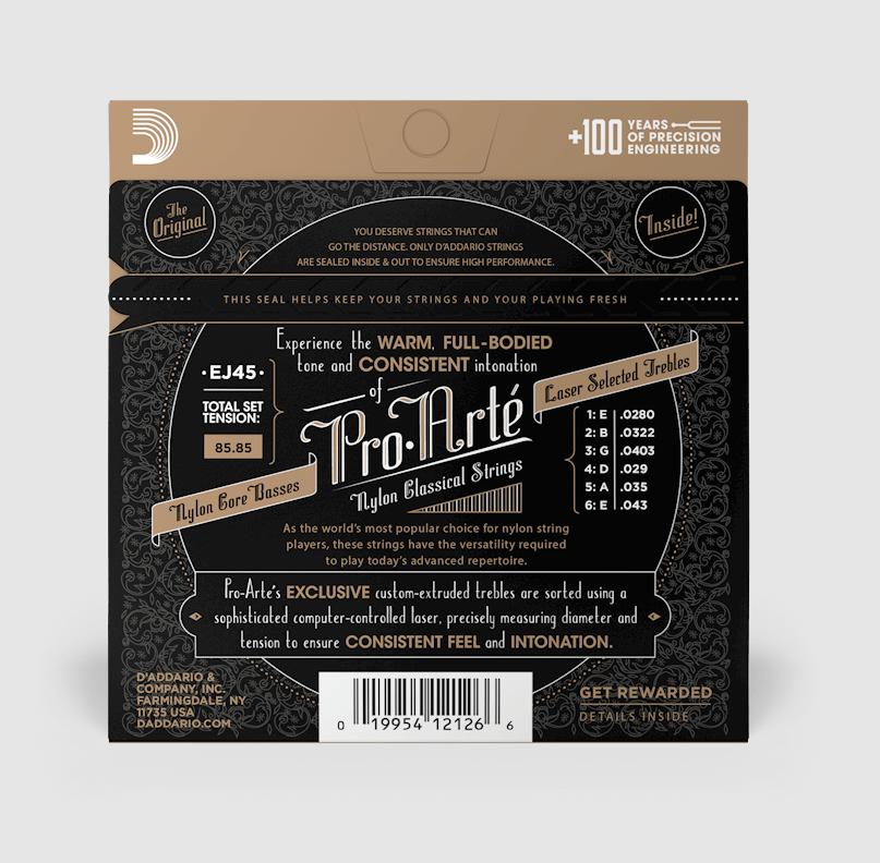 D'Addario Pro-Arte Nylon Normal Tension Acoustic Guitar Strings EJ45