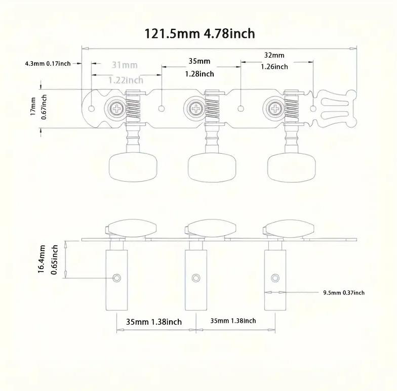 Precise Silver Tuning Machine Heads - Classical Guitar SA