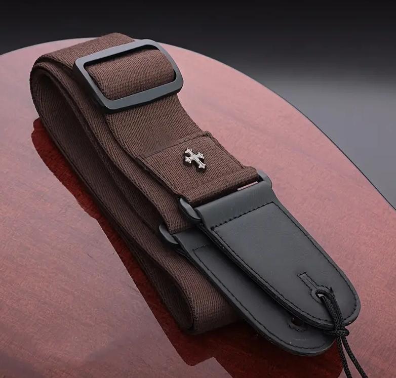 Guitar Strap for Acoustic or Electric Guitars - Coffee